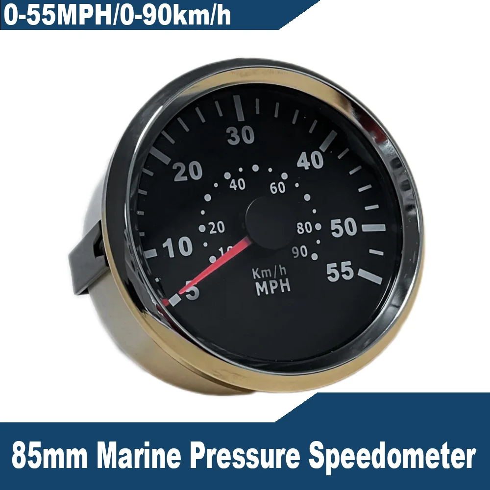 Universal-85mm-3-3-8-Speedometer-Pitot-Tube-Pressure-Signal-Speed-Meter ...