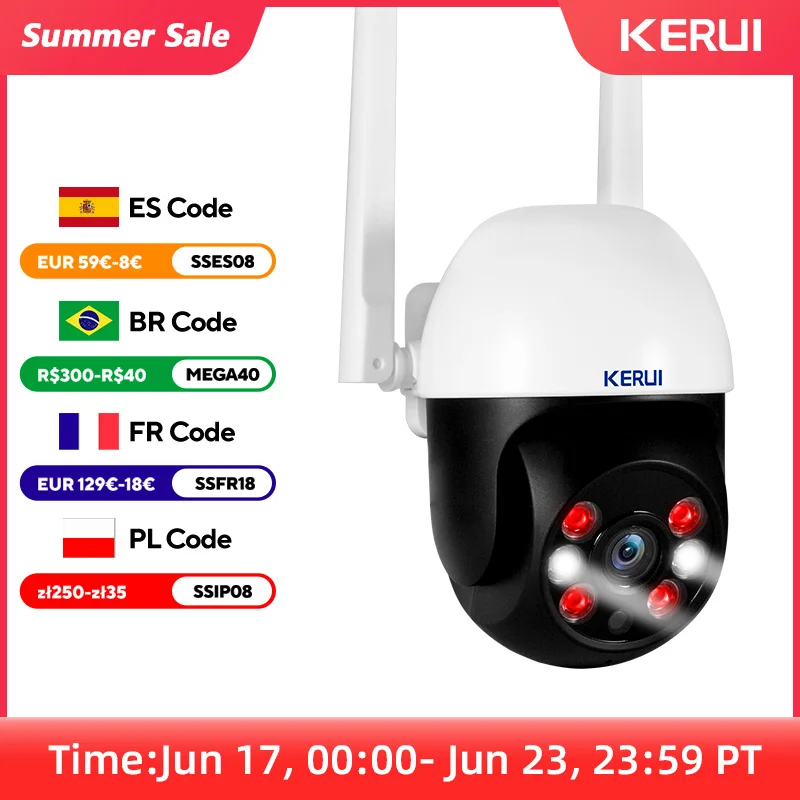 KERUI-3MP-5MP-PTZ-WiFi-IP-Wireless-Camera-Tuya-Smart-Outdoor-Home ...