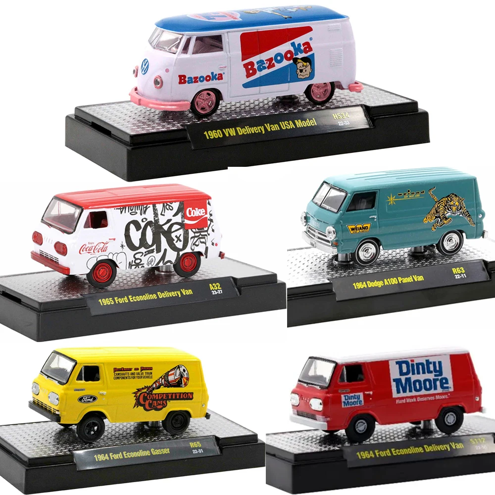 M2-Machines-1-64-Scale-Diecast-Ford-Econoline-Delivery-Van-Alloy-Car ...