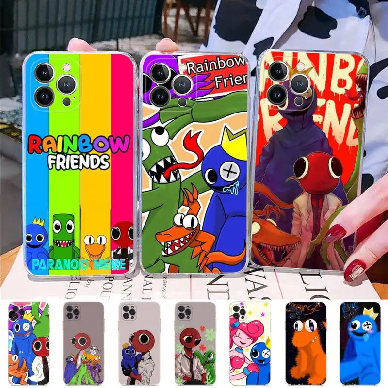 Rainbow Friends Toy Cartoon Game Phone Case Silicone Soft for iphone 14 ...