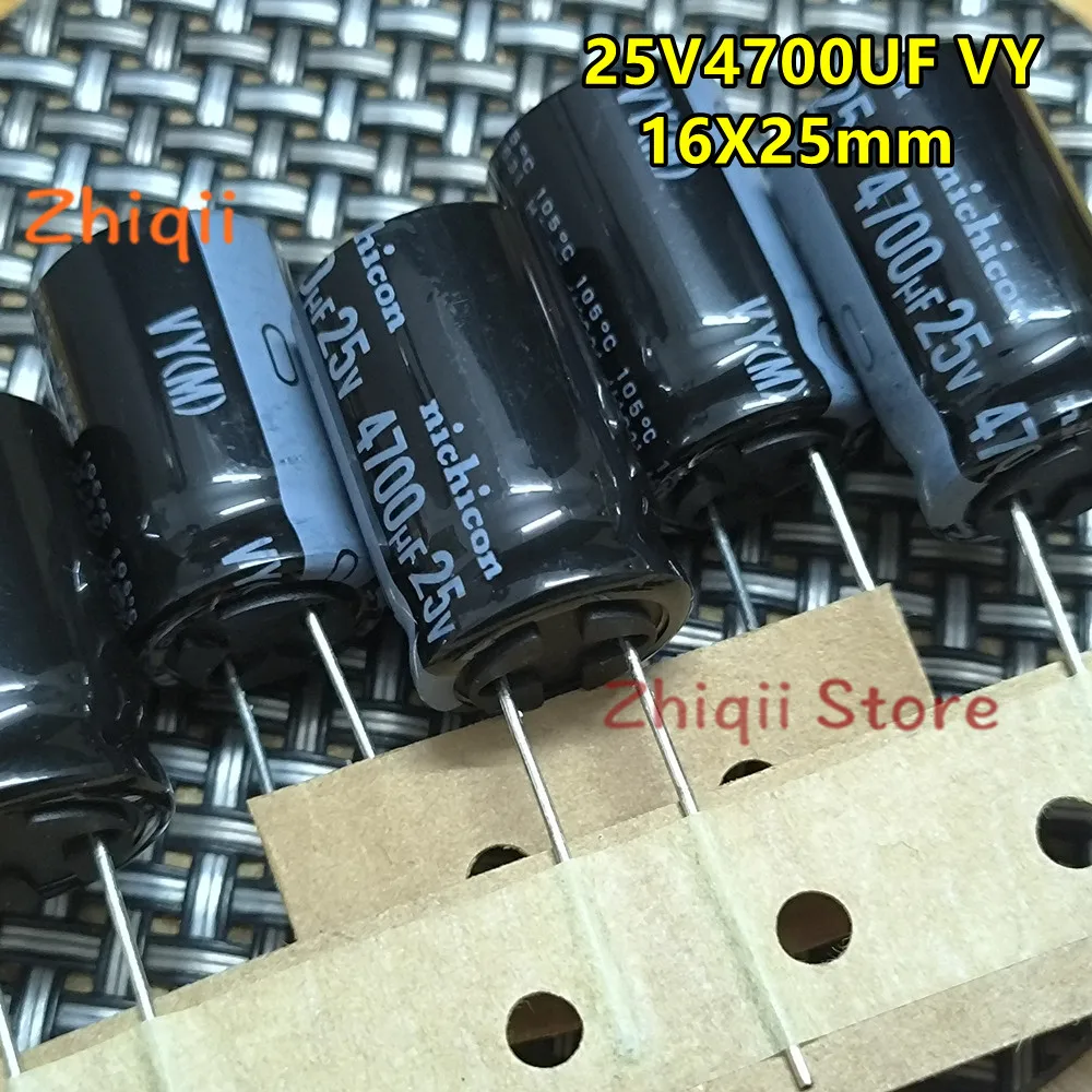 10pcs-20pcs-4700uF-25v-Nichicon-VY-25V4700UF-16x25mm-Electrolytic ...