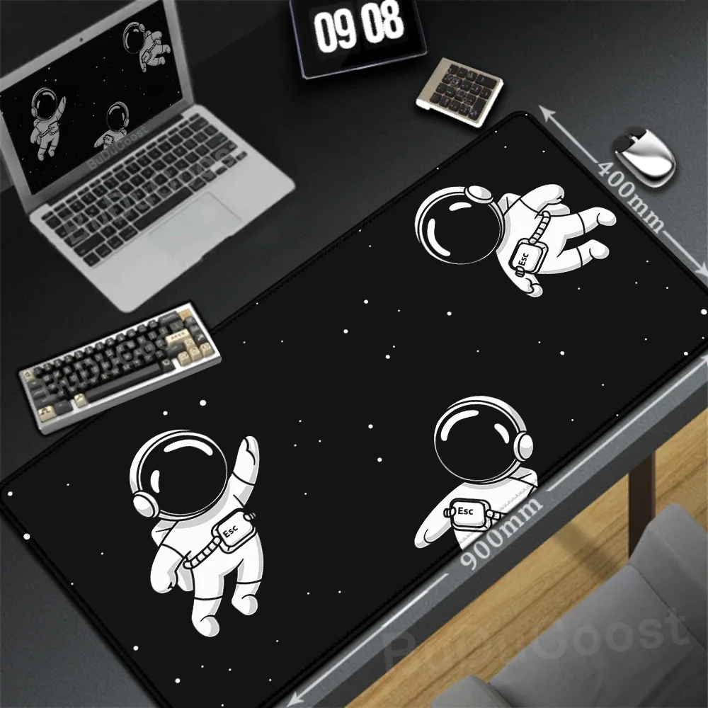 XXL-New-Desk-Protector-Mouse-Pad-Astronaut-Print-Black-Pattern-Game ...
