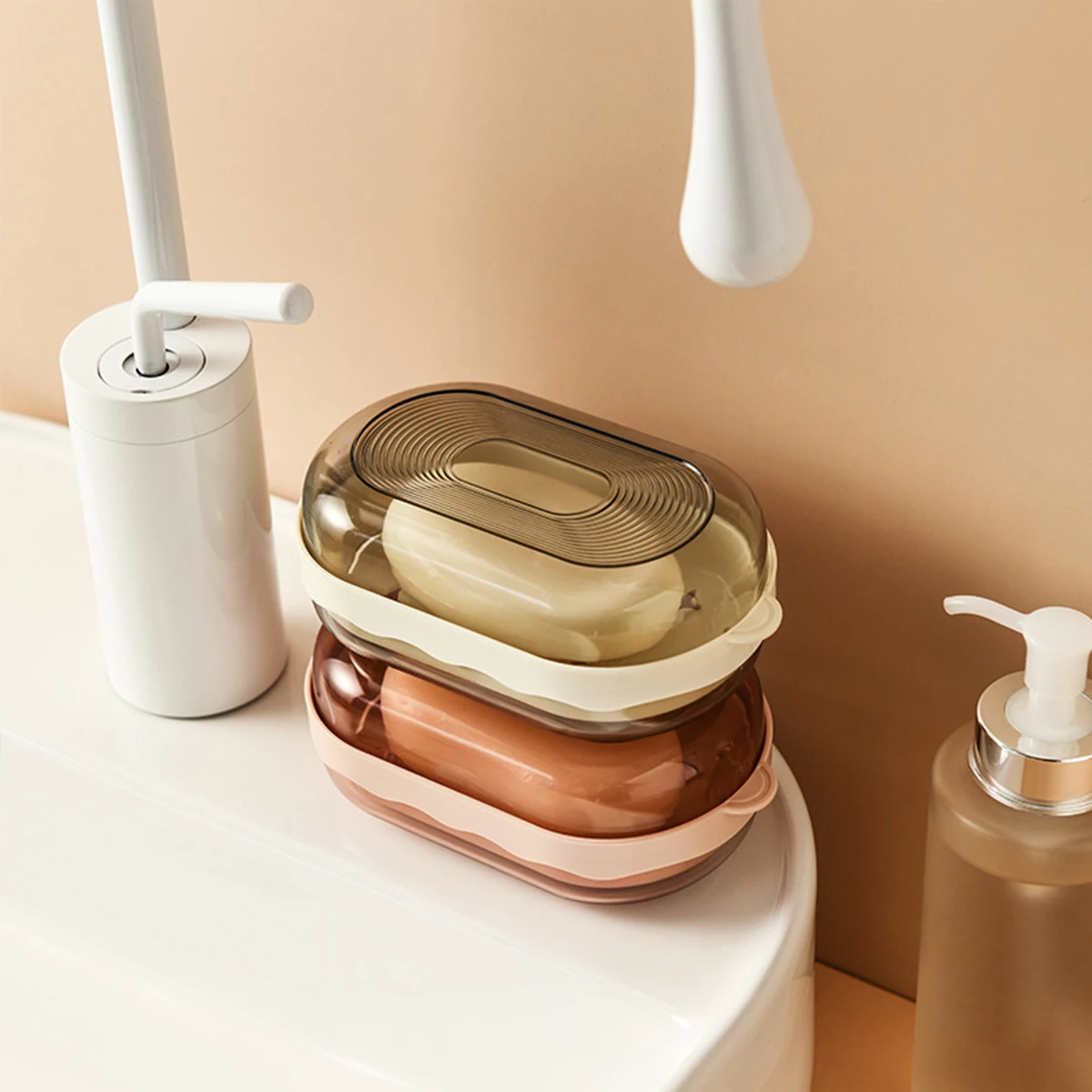 One-plastic-soap-box-Split-drain-soap-box-Laundry-soap-holder-portable ...