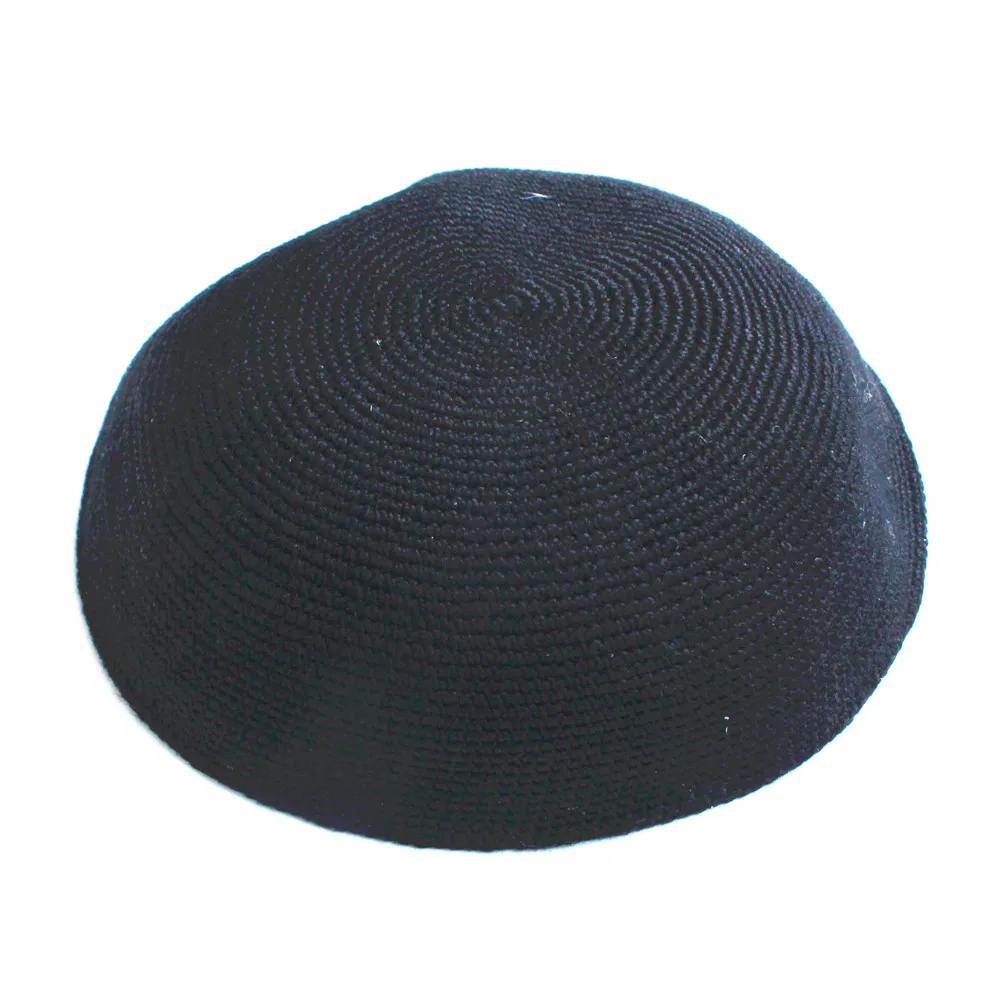 12pcs DMC Kippa Jewish Yarmulke Black Line Cap Judaism Hat Kipot Have ...