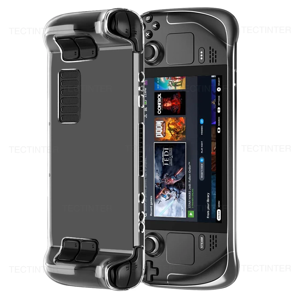 Transparent TPU Case Cover Shell For Steam Deck Host Crystal Anti drop ...