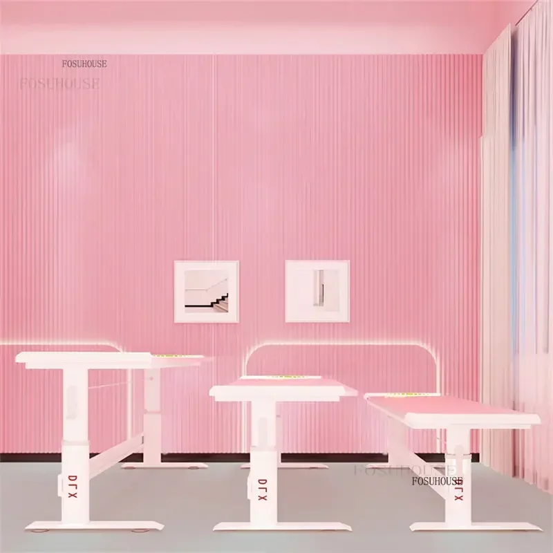 Learning Lifting Computer Desks Home Pink Girl Modern Writing Desk ...