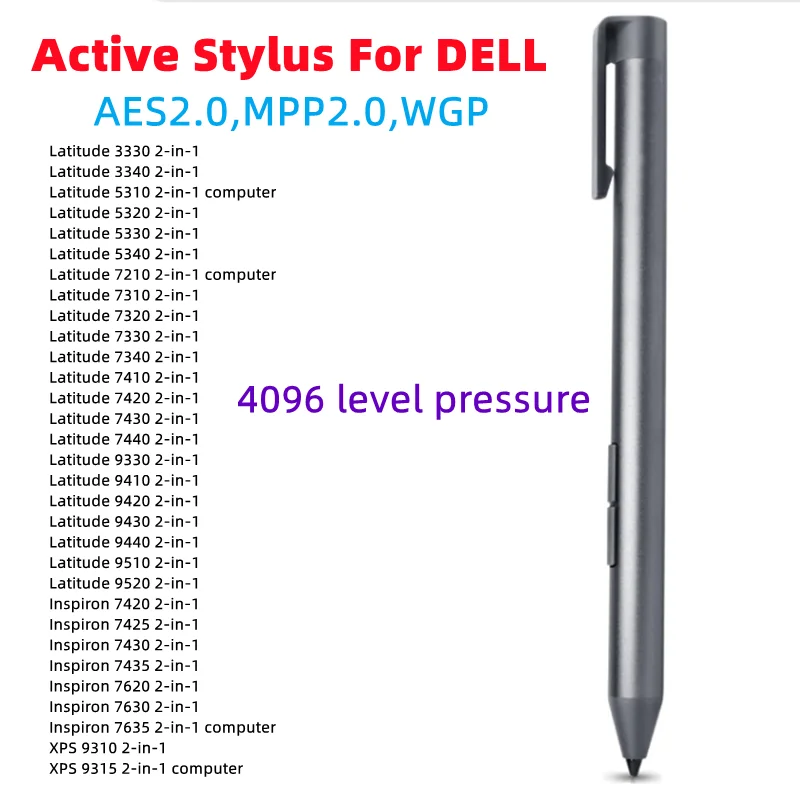 4096-level-pressure-Active-Stylus-Pen-For-DELL-Latitude-3330-3340-5300 ...