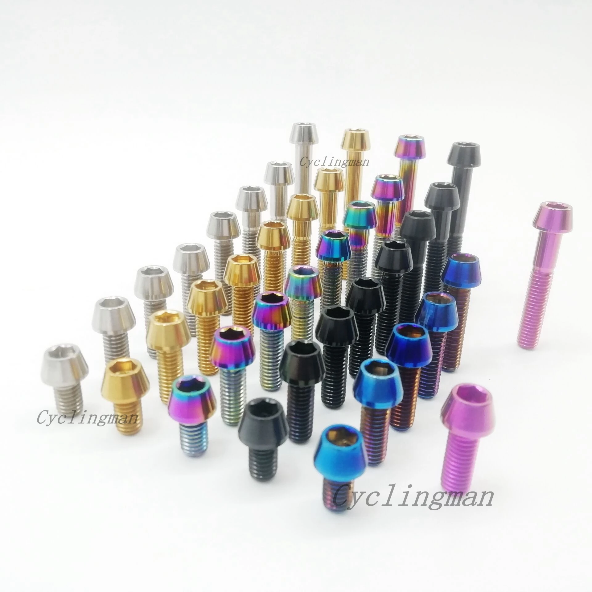 Cyclingman-Titanium-Ti-Bolts-M6x10-16-18-20-25-30-35-45-mm-Tapered-Hex ...