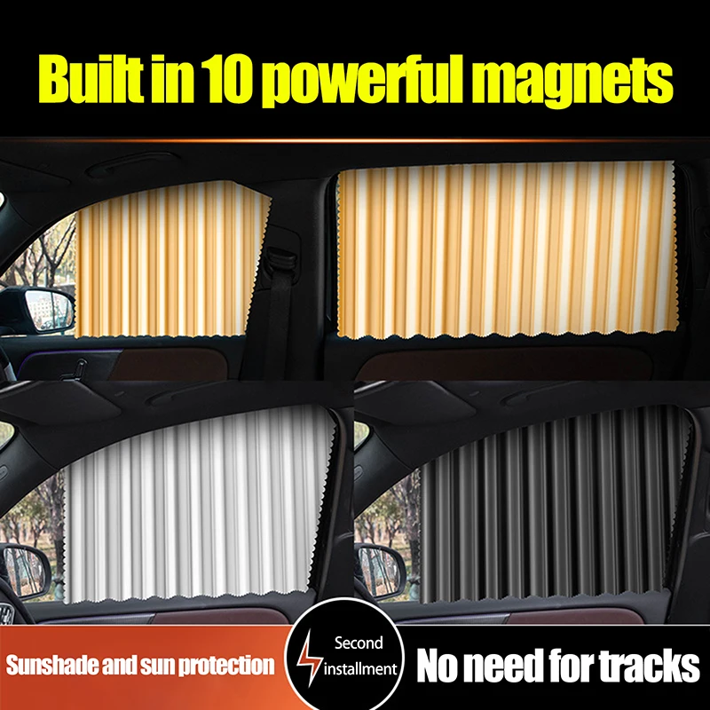 1-Pair-Side-Window-Shades-Curtains-For-Car-Front-Rear-Window-Film-Heat ...