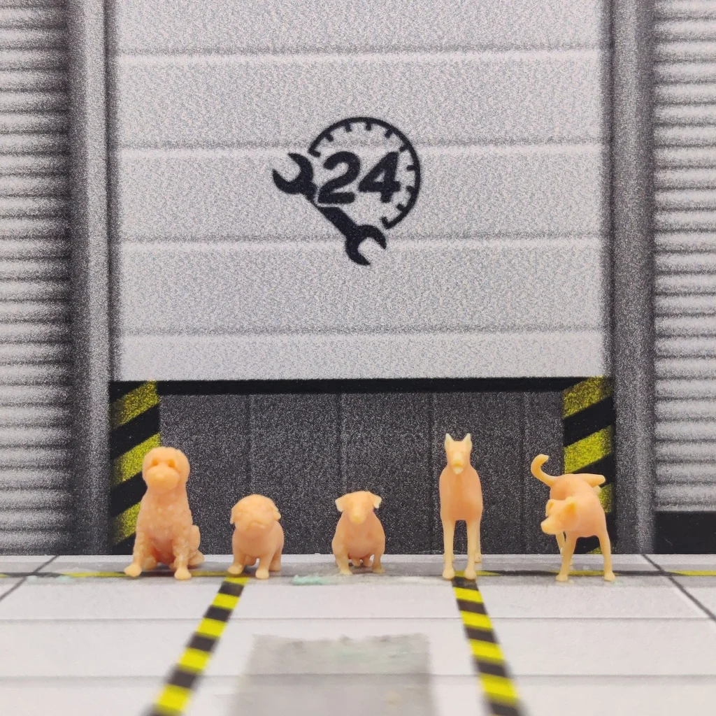 1-64-Scale-Model-Resin-Dog-Uncolored-Miniature-Diorama-Hand-painted ...