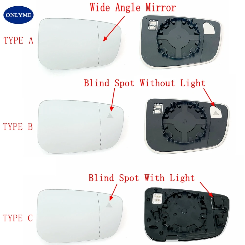 Car-Wide-Angle-Heated-Mirror-Glass-With-Blind-Spot-Warning-for-BMW ...