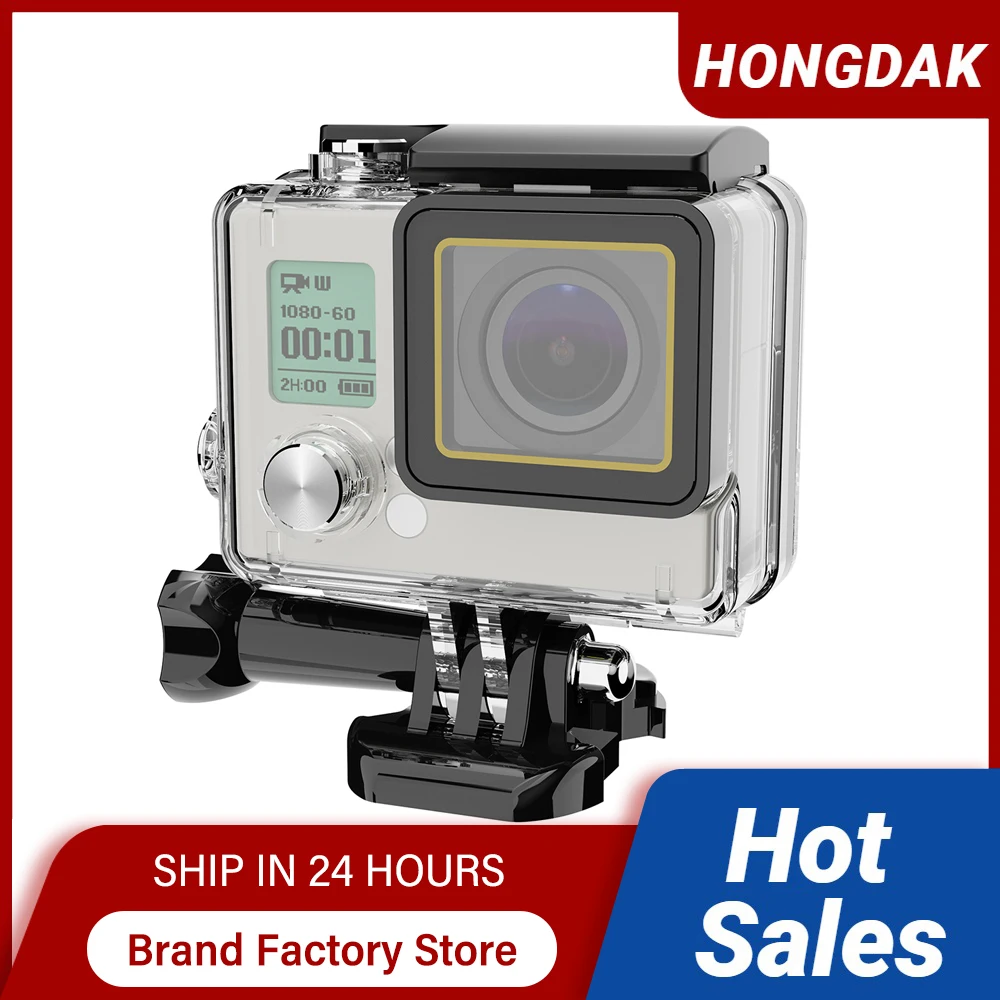 GoPro-Hero-4-3-Waterproof-Case-60m-Underwater-Diving-Protector-Cover ...