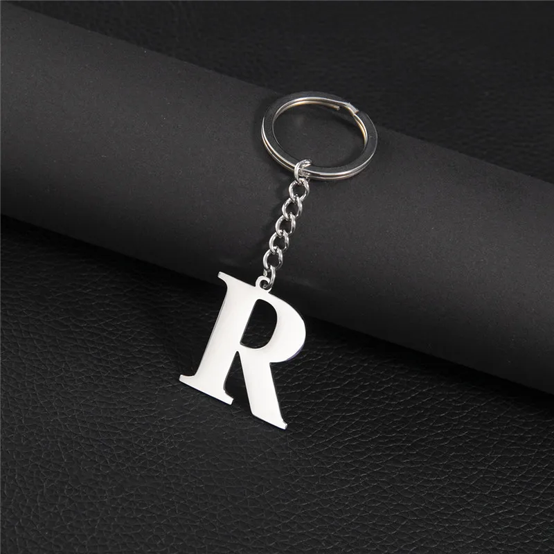 DIY A-Z Letters Key Chain for Men Metal Keychain Ring Women Car Key ...