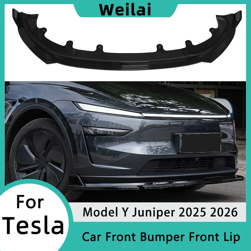 For Tesla Model Y Juniper 2025 2026 Front Bumper Lip Guard Spoiler ...