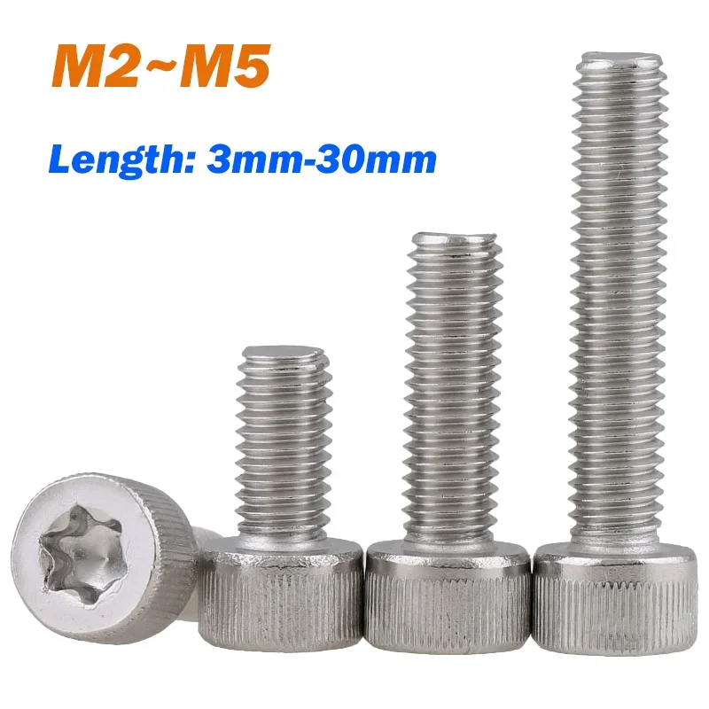 Six-Lobe Cheese Screw M2 M2.5 M3 M4 M5 304 Stainless Steel Cap Head ...