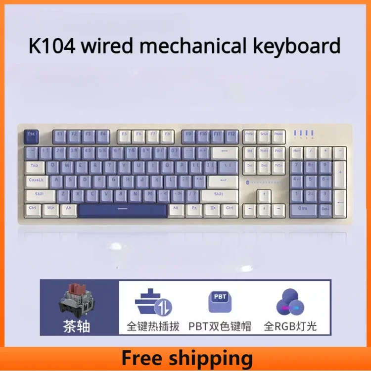 Original-K104-K87-Wired-Mechanical-Keyboard-Full-key-Hot-swappable-PBT ...