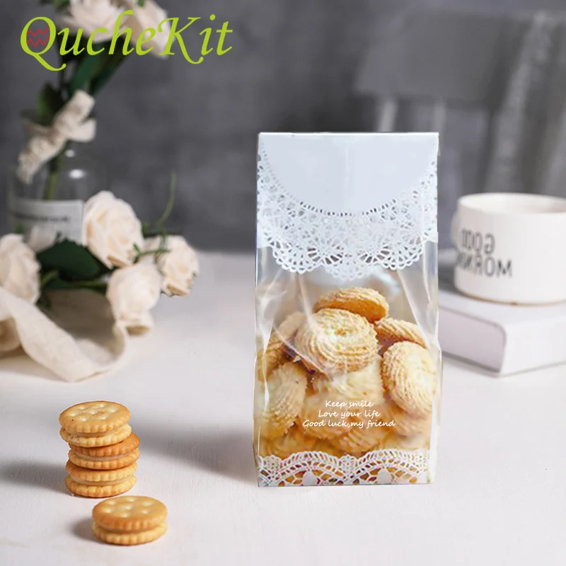 50pcs-Cookie-Biscuit-Bag-Self-Stand-Baking-Packaging-Bags-Hand-Made ...