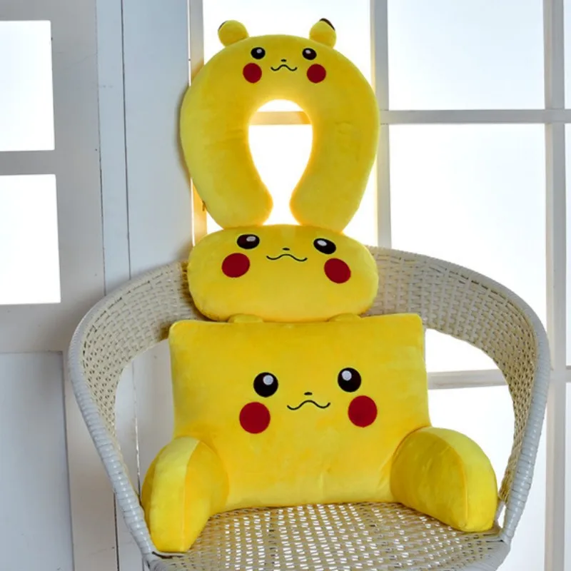 MINISO-Pokemon-Pikachu-Car-Seat-Headrest-Pillow-Auto-Car-Neck-Pillow ...