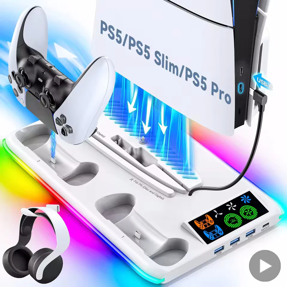 Game Stand For Sony PS5 Console Playstation Play Stations PS 5 Slim Pro ...