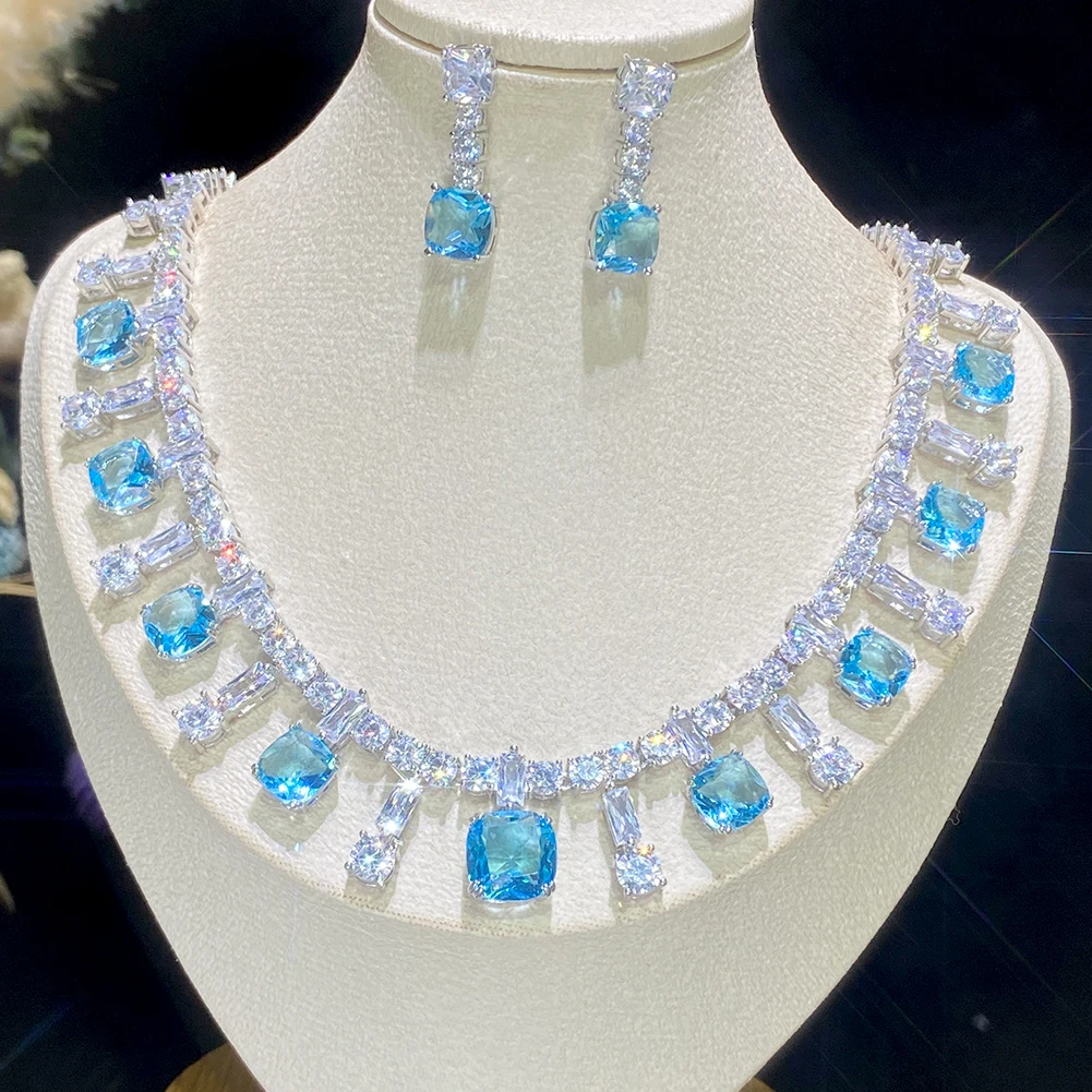 ASNORA-Green-Square-Cubic-Zirconia-2PCS-Jewelry-Sets-For-Women-Luxury ...