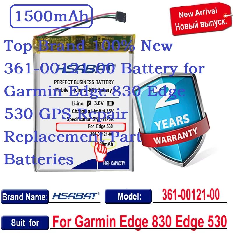 Top Brand 100% New 1500mAh 361-00121-00 Battery for Garmin Edge 830 ...