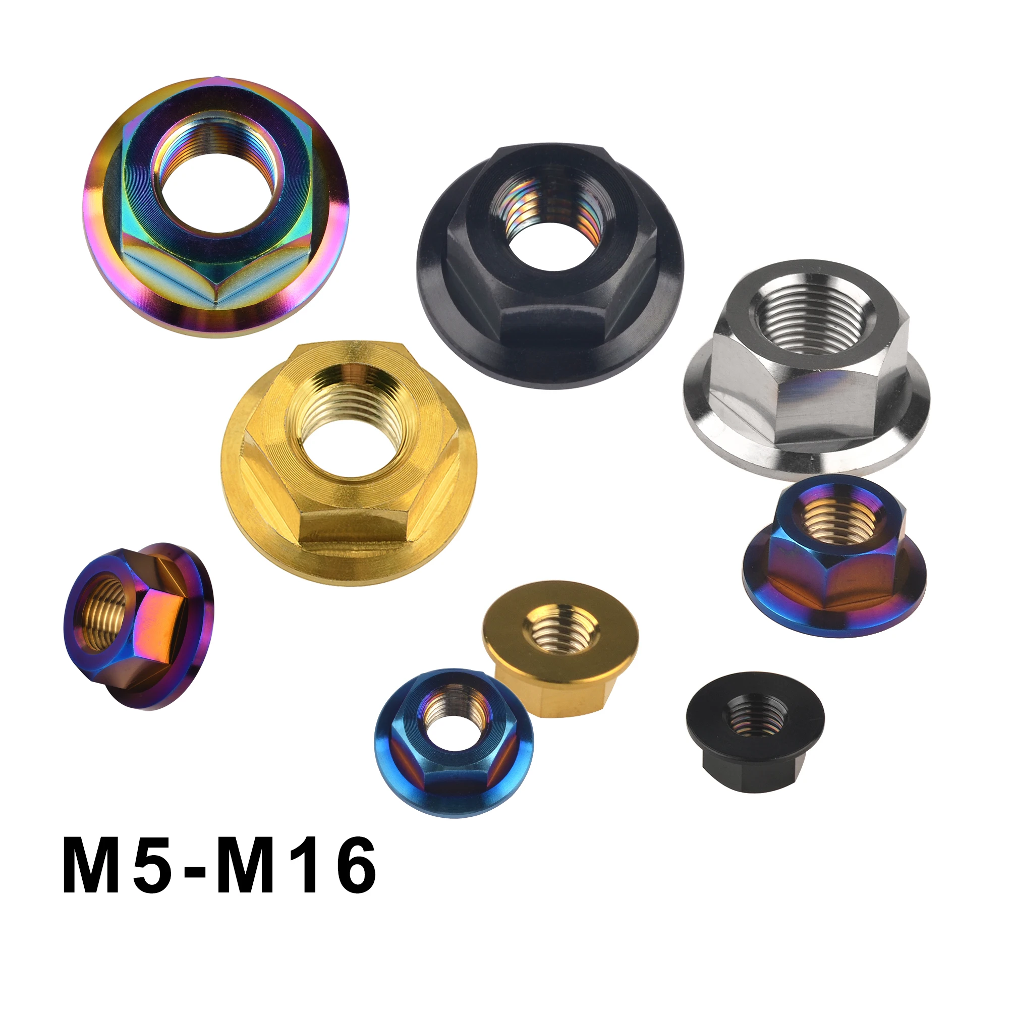 Weiqijie Titanium Nut M5 M6 M8 M10 M12 M14 M16 Bicycle Motorcycle Car ...