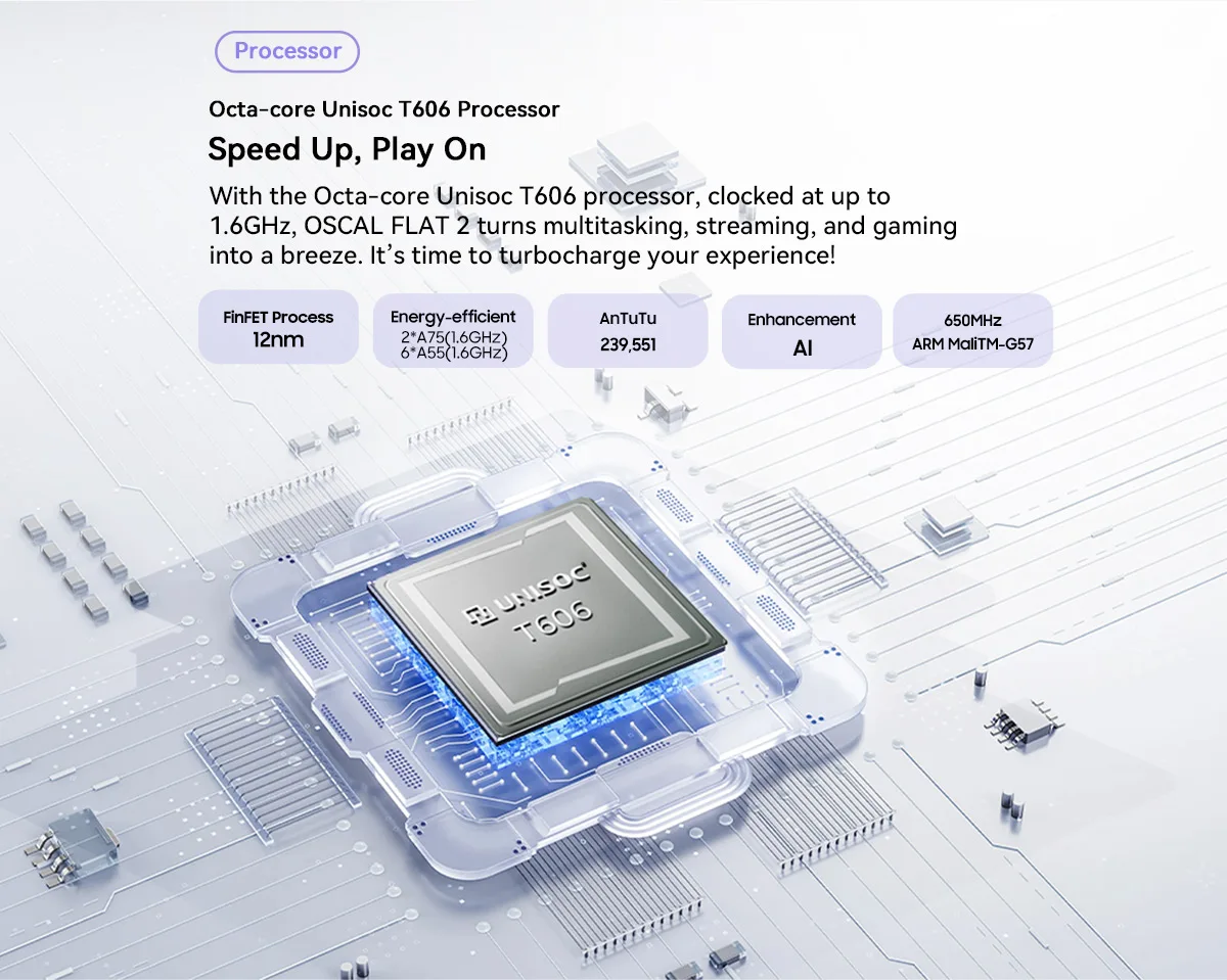 OSCAL FLAT 2 18(6+12)+256GB - Intelec | Tecnología y Fitness