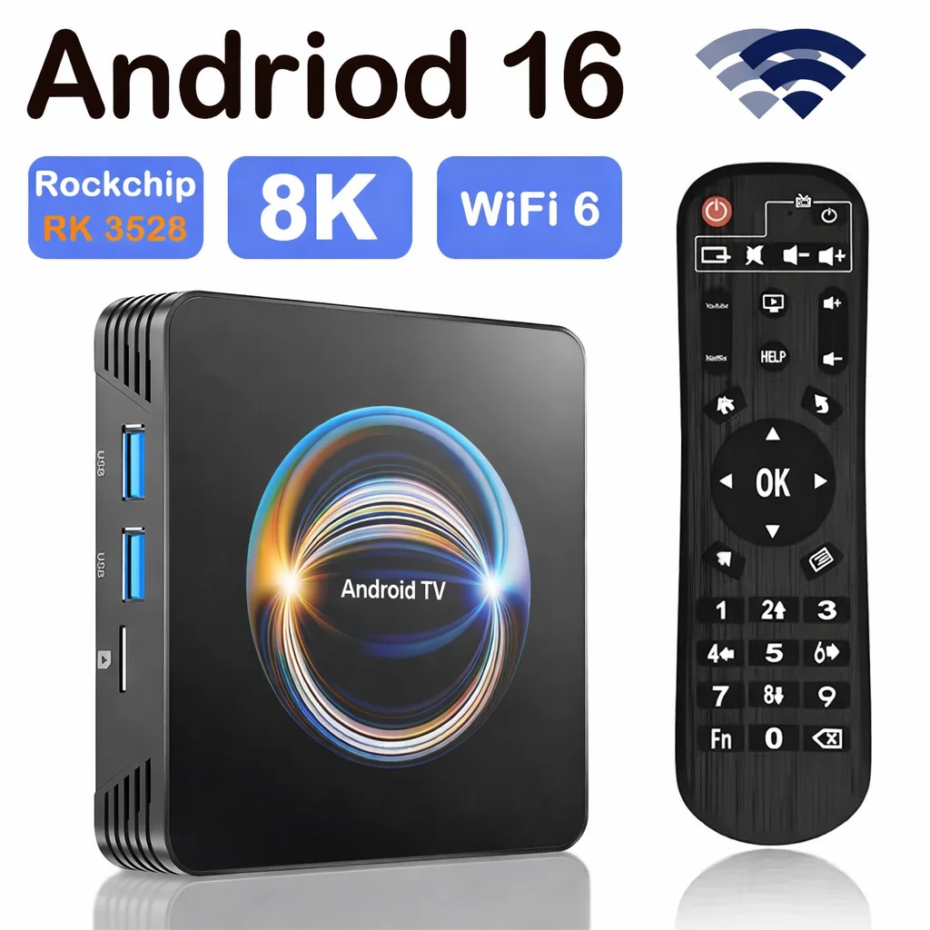 Smart Android 16 TV Box 8K HDR10 Streaming Player Dual Band WiFi BT ...