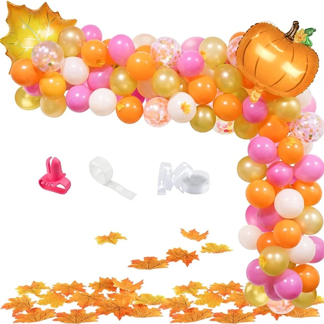 Fall Leaves Background Clipart Balloons