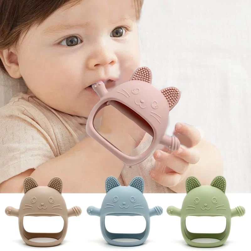 Never-Drop-Silicone-Teething-Toys-for-Babies-Infant-Hand-Teether ...