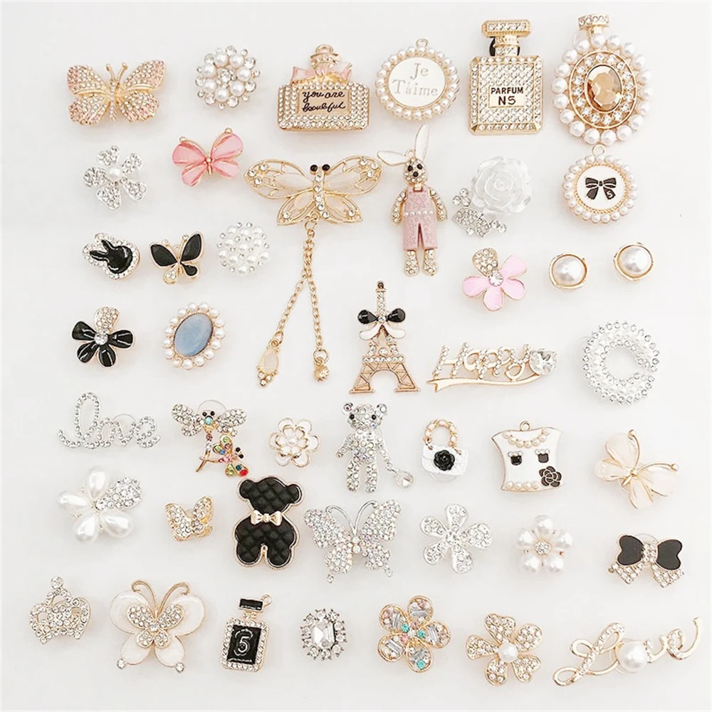 10PCS-50PCS DIY Shoes Accessories Perfume Gems Random Croc Charms Clogs ...