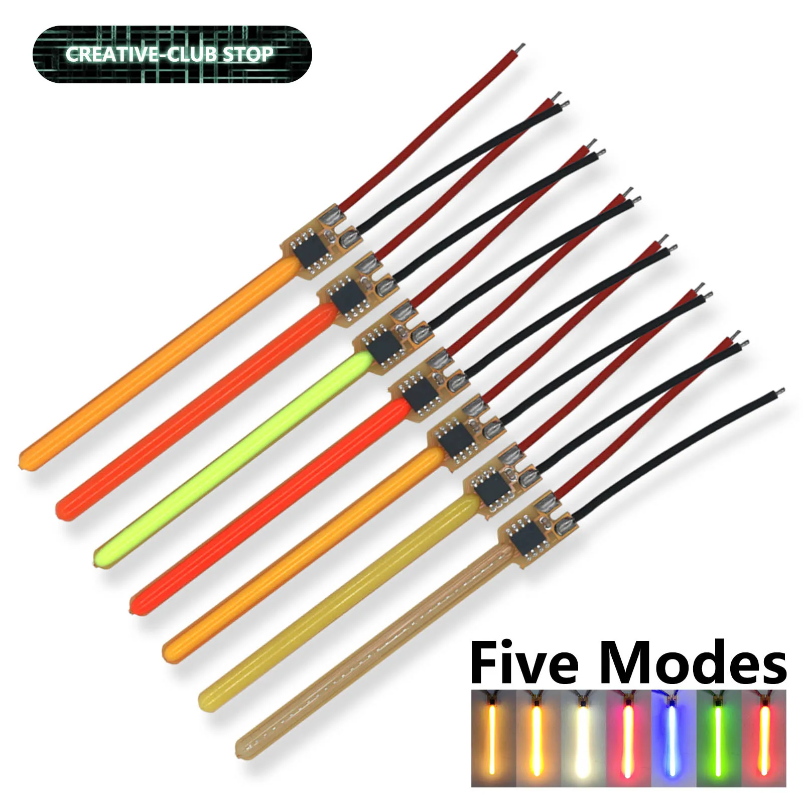 5-Modes-70mm-With-Welding-Wire-DC-3V-Micro-LED-COB-Meteor-Shower ...