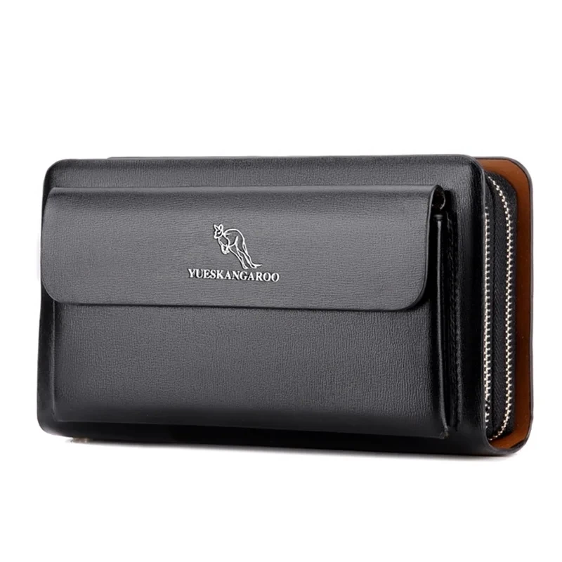 Luxury-Brand-Men-Wallets-with-coin-pocket-Double-Zipper-Male-Wallet ...