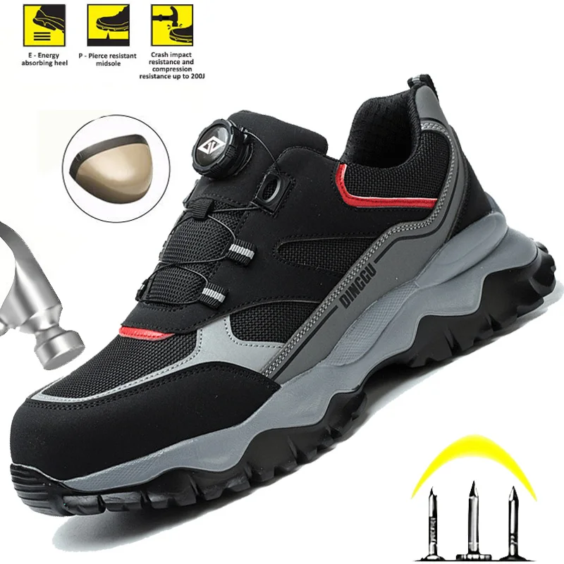 Unisex Slip Resistant Work Shoes Anti shock Safety Shoes Indestructible ...