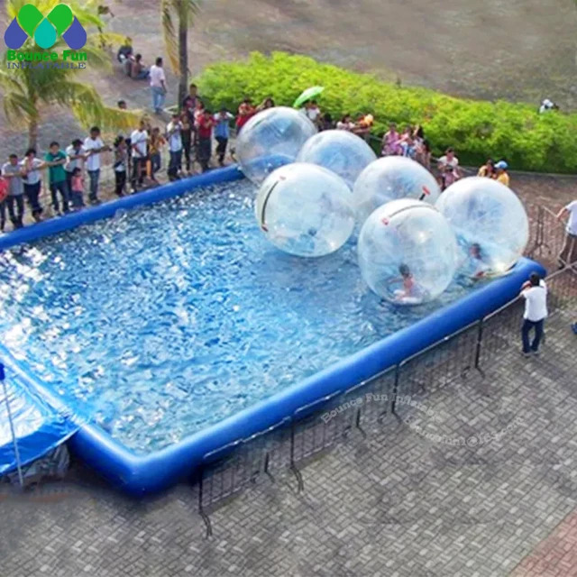 Portable Square Shape Inflatable Swimming Pool For Sale,Water Zorb ...