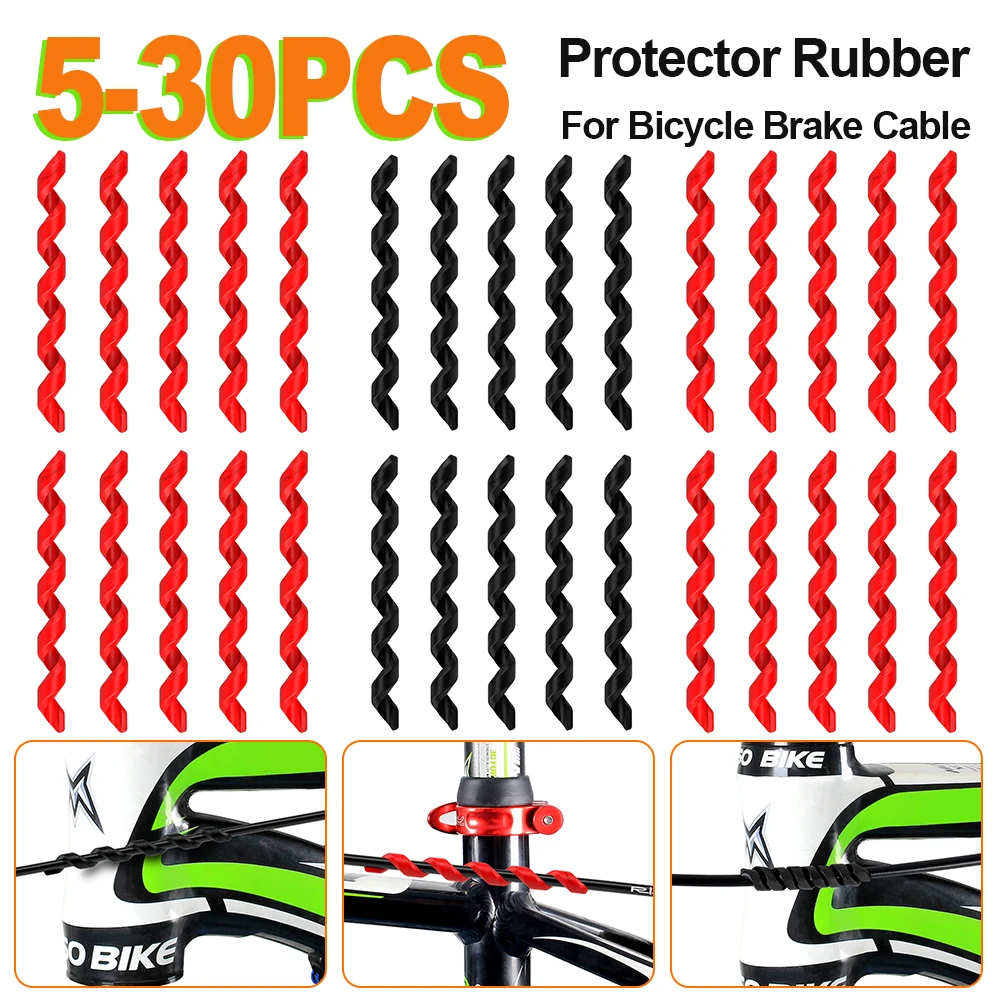 5-30pcs-Bicycle-Brake-Cable-Housing-Protector-Rubber-Anti-friction-Bike ...