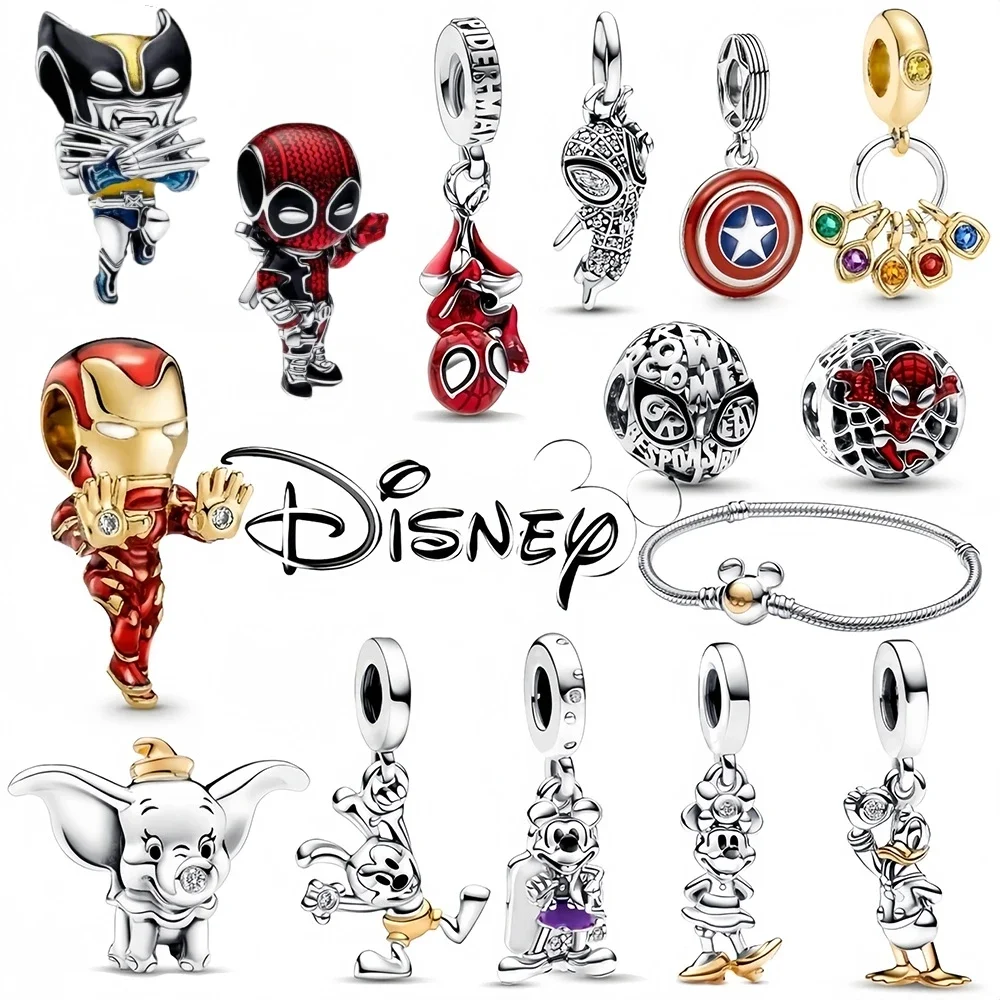 MINISO-Disney-Charms-925-Silver-Plated-Marvel-Wonder-DIY-Beads-Fit ...