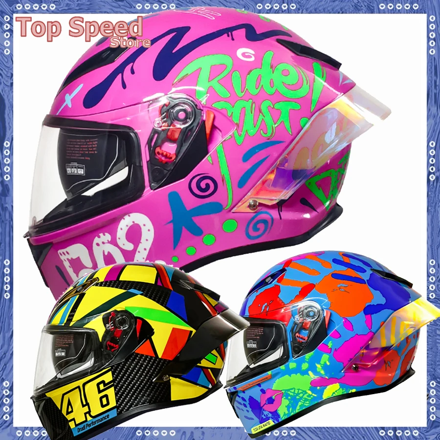 DOT-Motorcycle-Helmet-Full-Face-Safety-racing-Motobike-Scooter-Casco ...