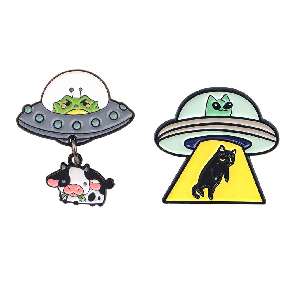 Cartoon-UFO-Alien-Brooch-for-Clothes-Lapel-Pins-for-Backpacks-Soft ...