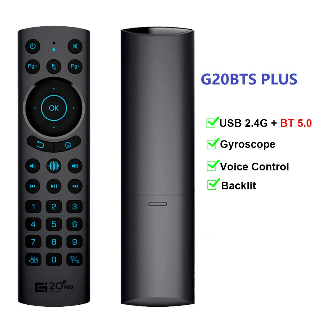 G20bts Mais Ar Mouse Voz Controle Remoto Sem Fio Inteligente Giroscópio ...