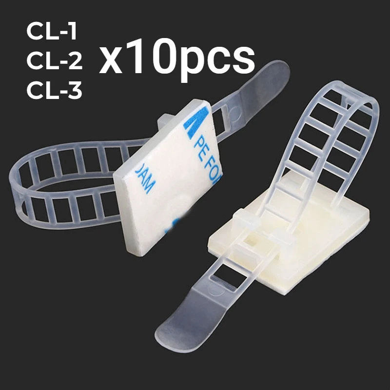 Sujetacables adhesivo de plástico para sujetar cables, sujetacables ...