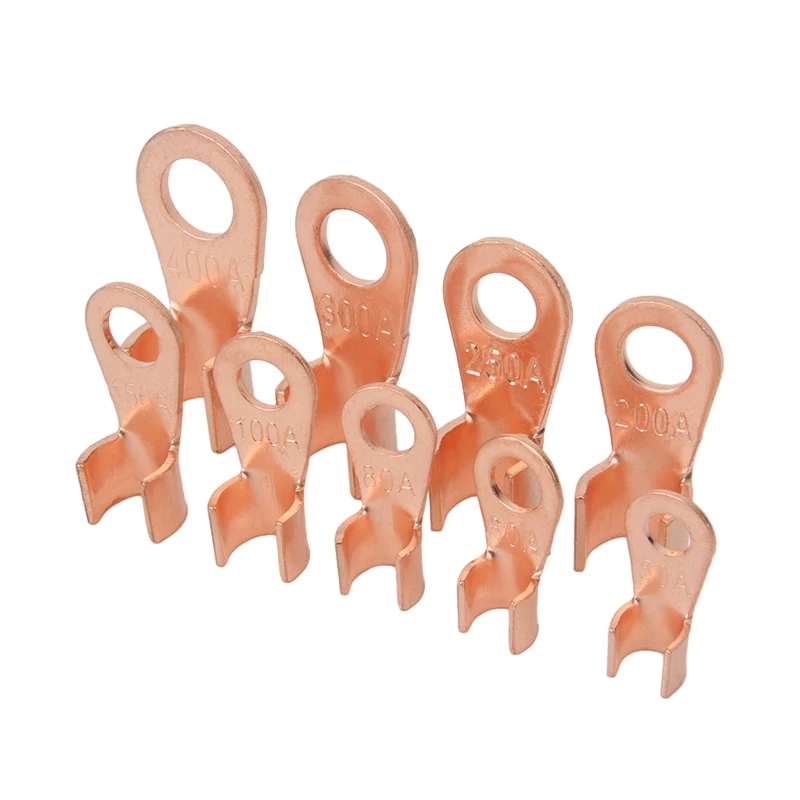 10/50PCS Copper OT Terminal Non-Insulated Wire Connector Bare ...