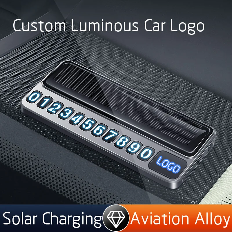 Car-Temporary-Parking-Luminous-Number-Plate-Built-in-Battery-Custom ...