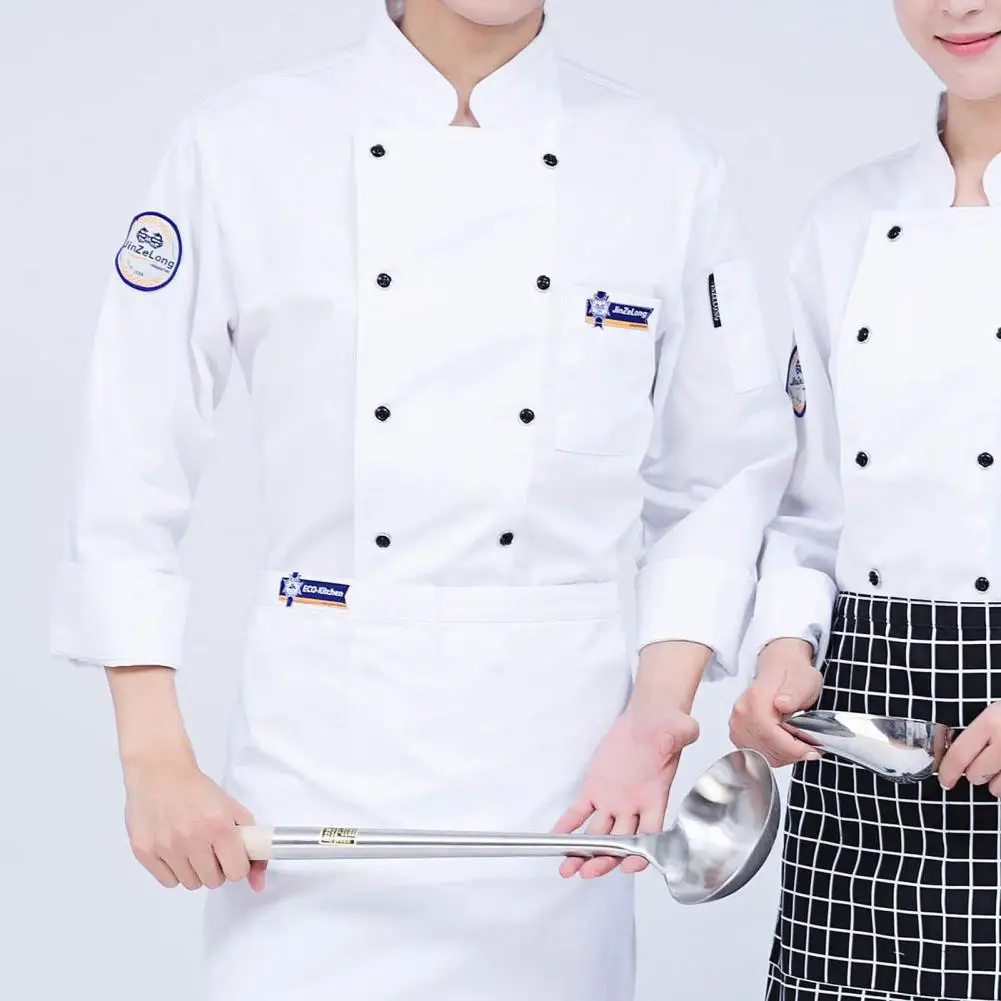 Soft Chef Top Long Sleeve Colorfast Plus Size Long Sleeves Cook Uniform ...
