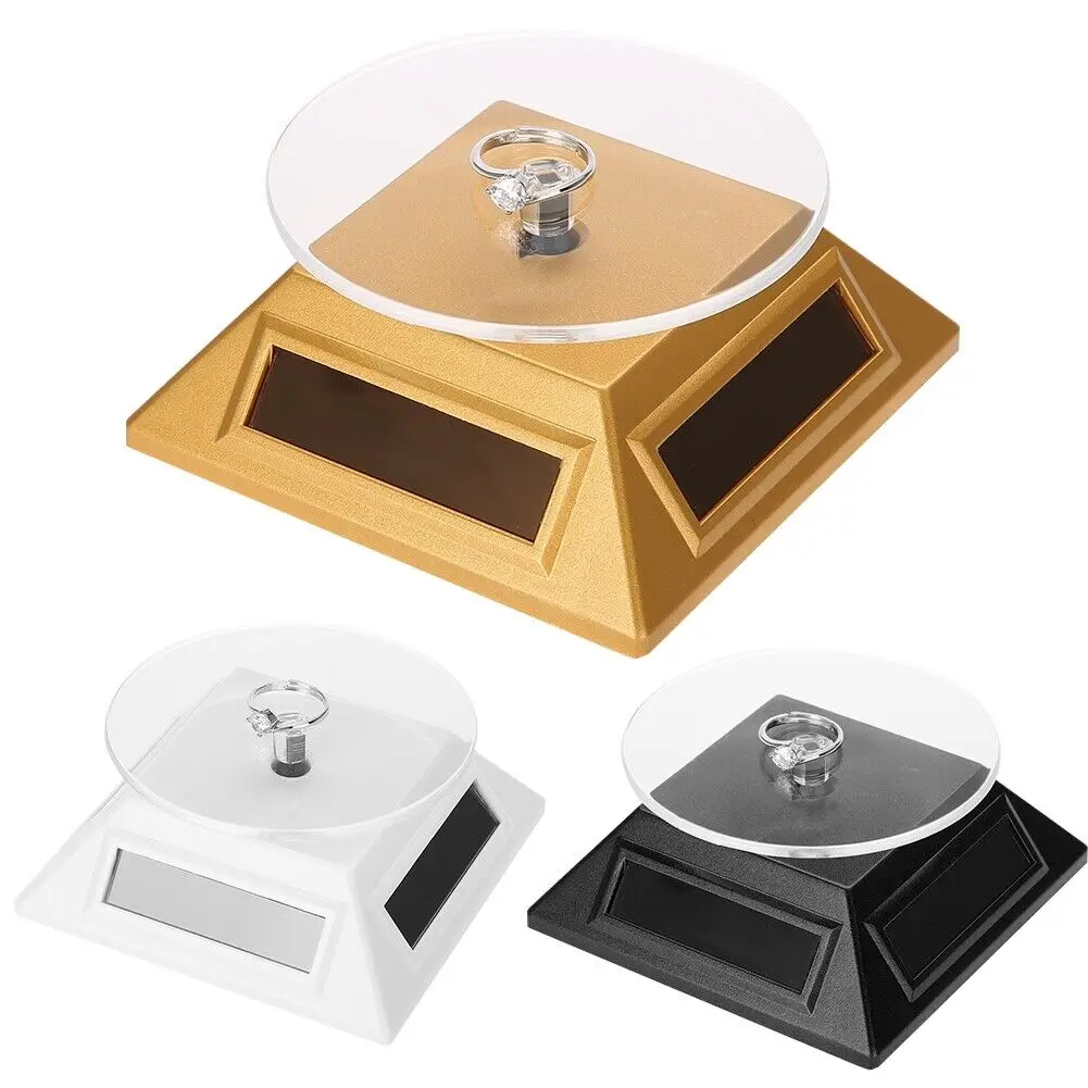 Jewelry-Display-Stand-Solar-Showcase-Degrees-Turntable-Rotating-Jewelry ...