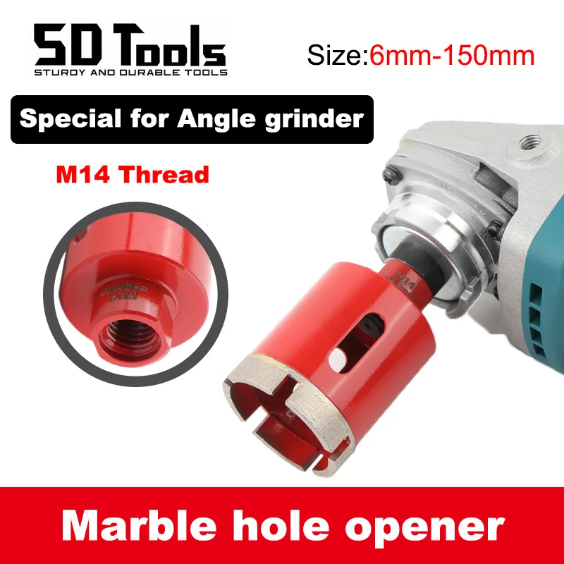 6-150mm-Marble-Hole-Opener-Kit-M14-Thread-Diamond-Sintering-Core-Bit ...