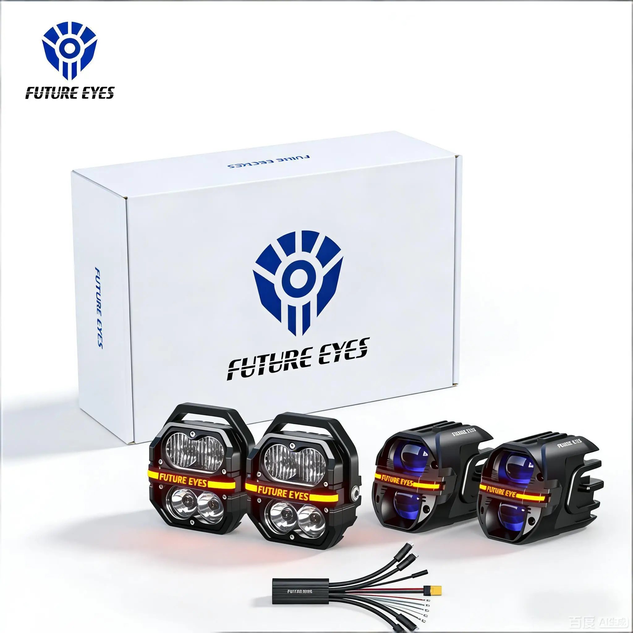 Future Eyes Galaxy 2 pairs Kit X80 Z4, 300w Motorcycle Fog Lights Kit ...