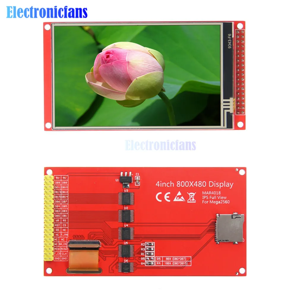 5V-4-Inch-TFT-Color-Touch-LCD-Display-Module-IPS-RGB-65K-Color-800-480 ...