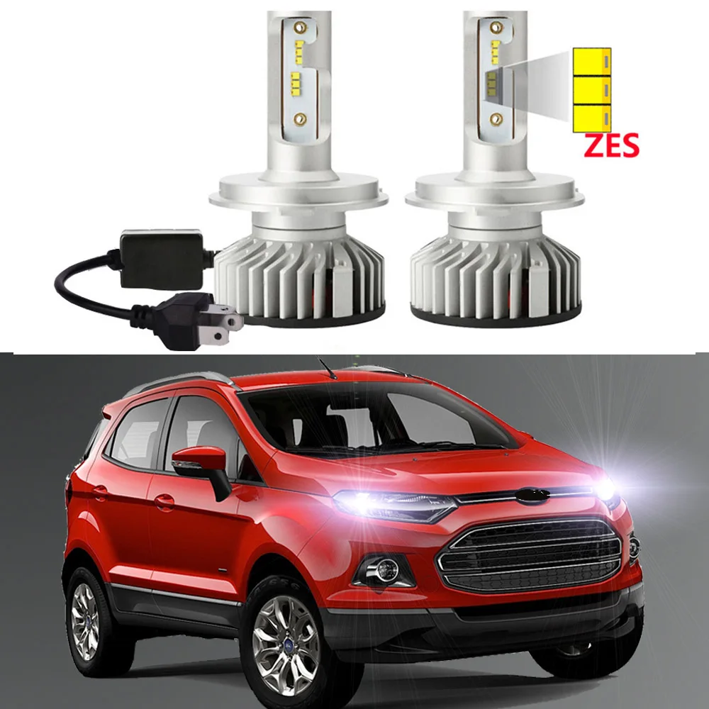 2pcs Led Headlight Bulbs For Ford Ecosport 2013 2014 2015 2016 2017 ...