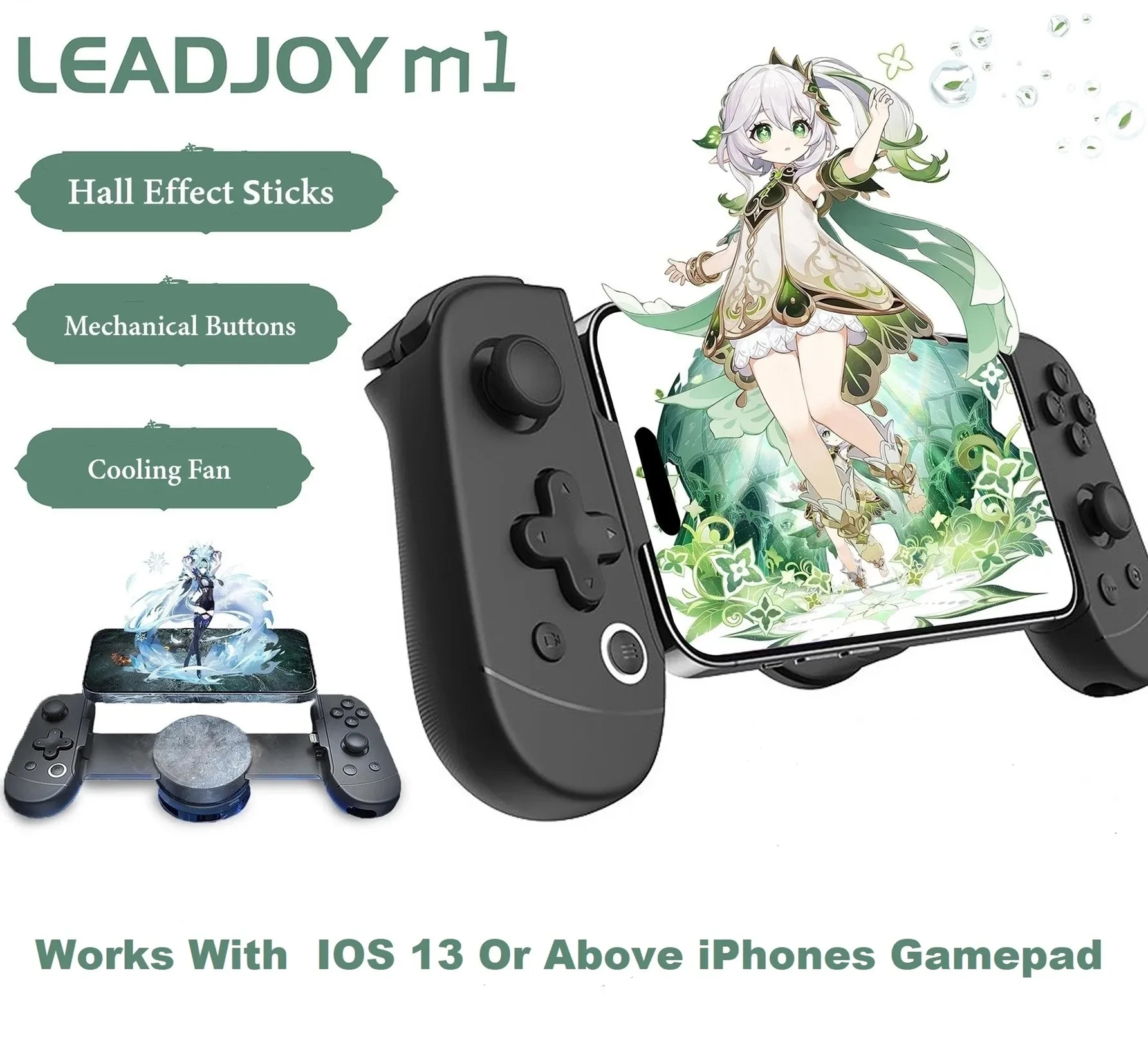 LEADJOY-mando-de-juegos-M1-para-iPhone-controlador-con-enfriador-de-tel ...